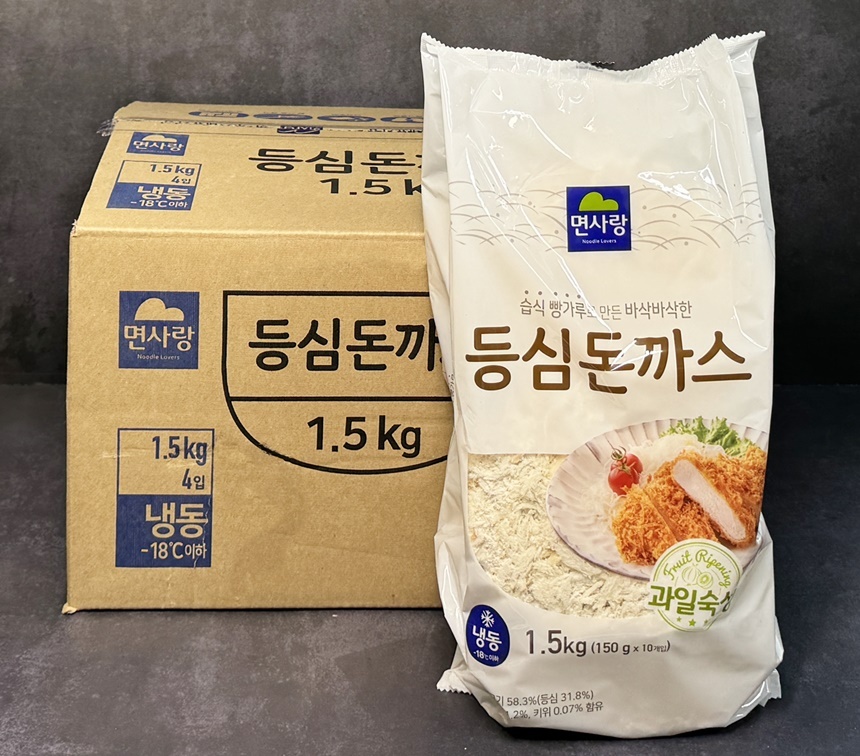 면사랑 등심돈까스 1.5kg x 1개 습식빵가루로 만들어 바삭한 - 최저가 사업자 식자재 | 식봄